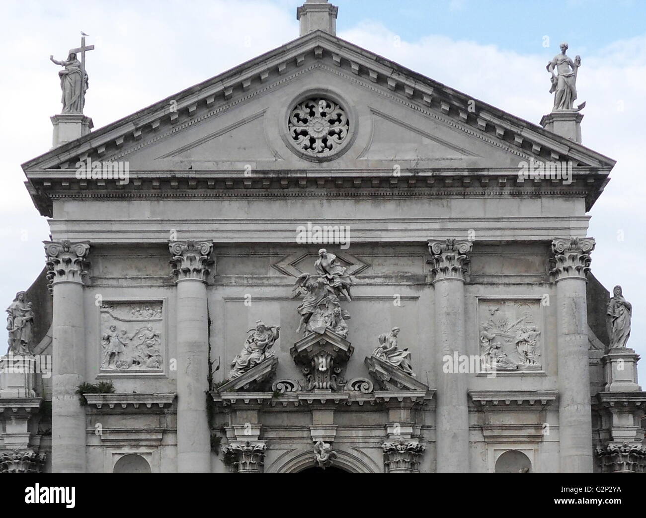 The San Stae church in Venice, Italy. Located in the Santa Croce ...