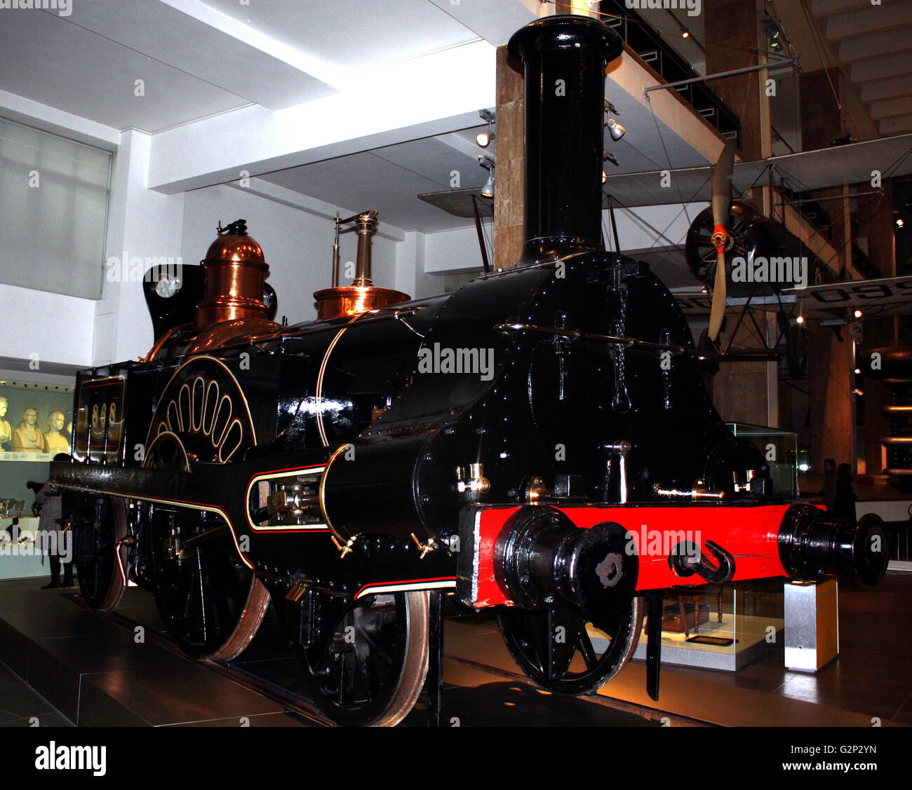 Antique Grand Junction Railway locomotive circa 1845. This locomotive ...