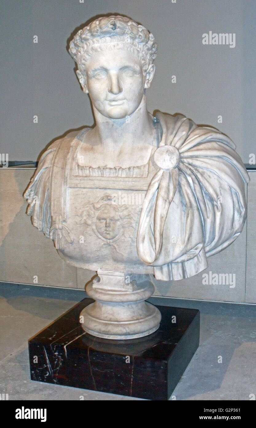 Emperor domitian marble portrait head hi-res stock photography and ...