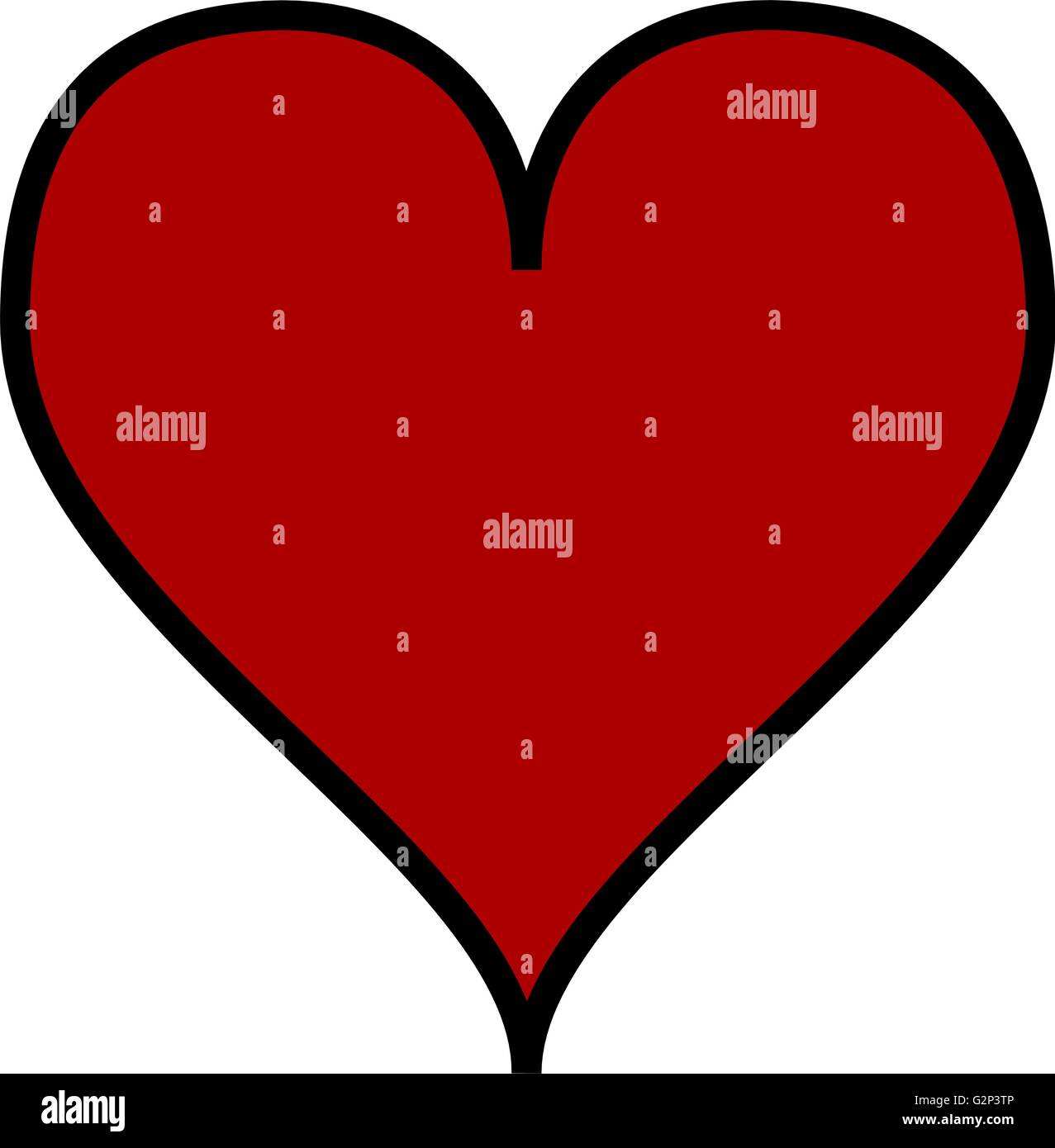 Simple red heart, over a white background Stock Vector Image & Art - Alamy