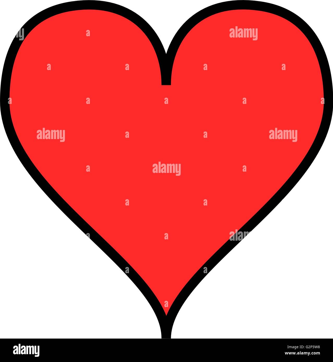 Simple red heart, over a white background Stock Vector Image & Art - Alamy