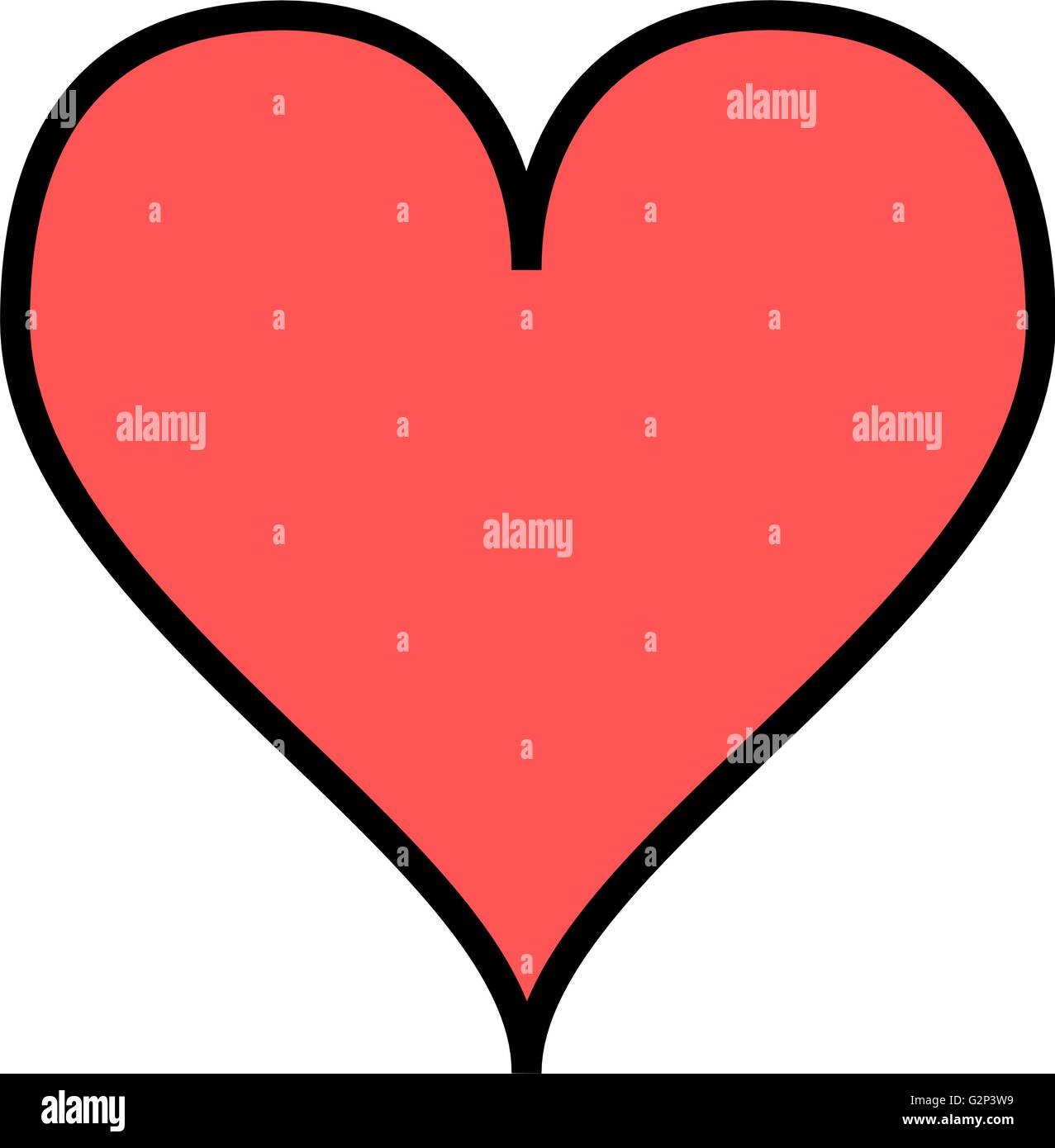 Simple red heart, over a white background Stock Vector Image & Art - Alamy
