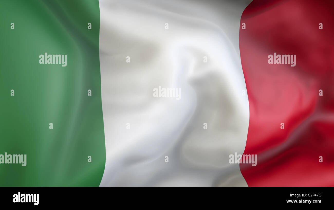 Italian flag waving hi-res stock photography and images - Alamy