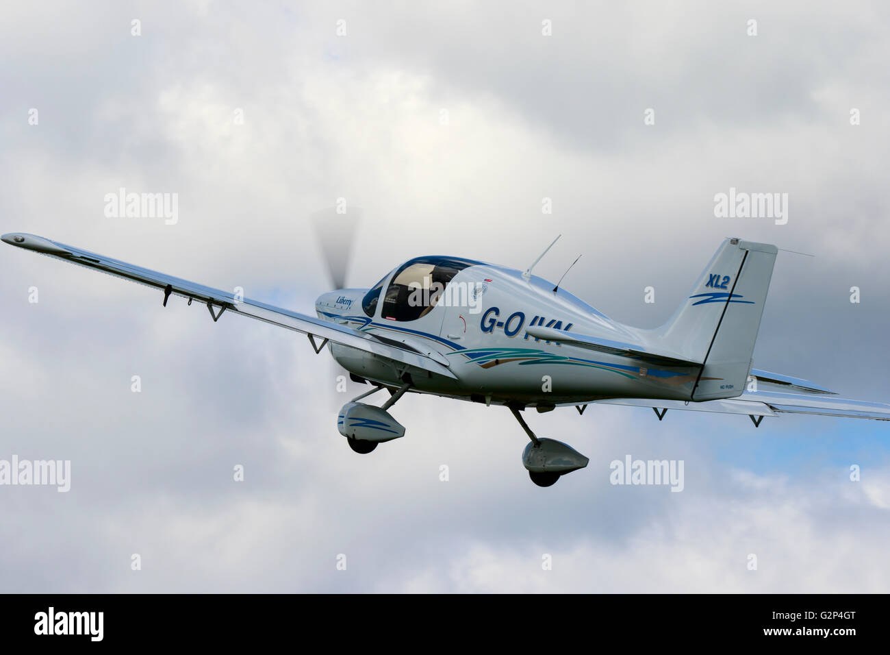 Liberty XL-2 G-IOVN in flight take-off from Breighton Airfield Stock ...