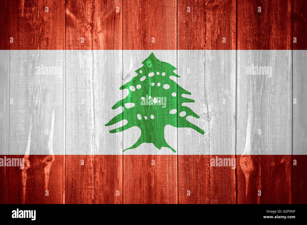 flag of Lebanon or Lebanese banner on wooden background Stock Photo - Alamy