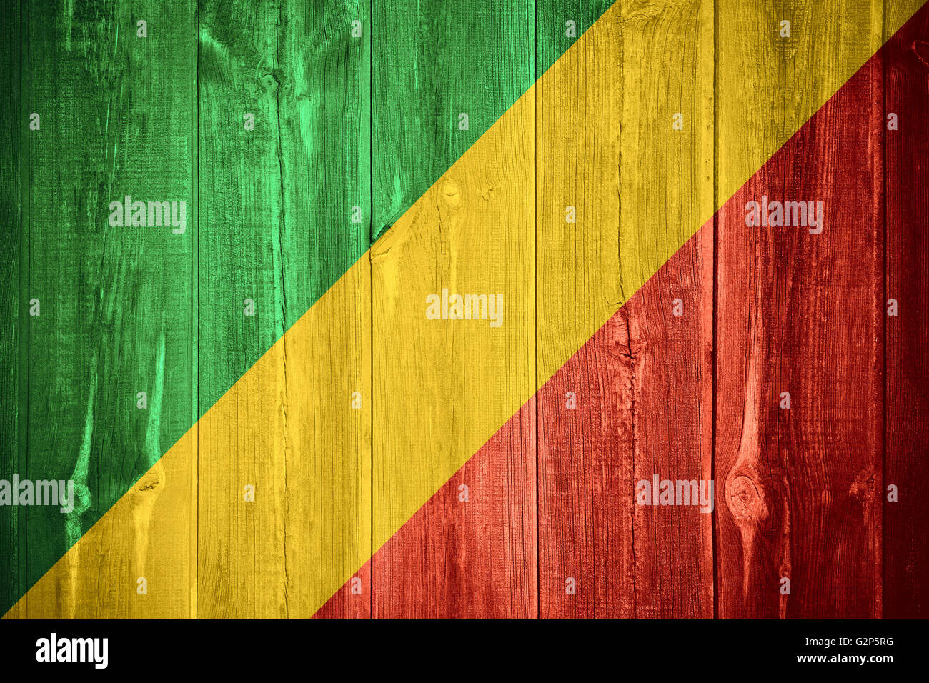 flag of Congo or Congolese banner on wooden background Stock Photo - Alamy