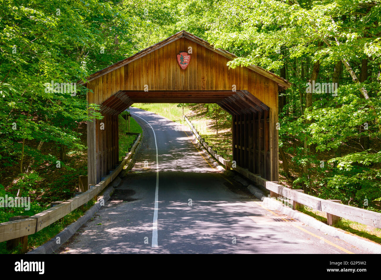 Pictured Rocks National Lakeshore Bridge Stock Photo - Alamy