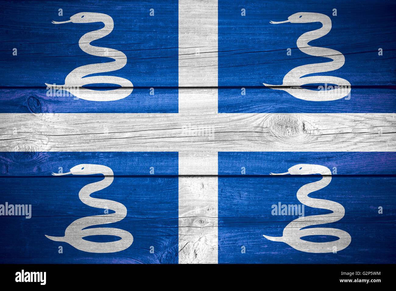flag of Martinique or Martinican banner on wooden background Stock ...