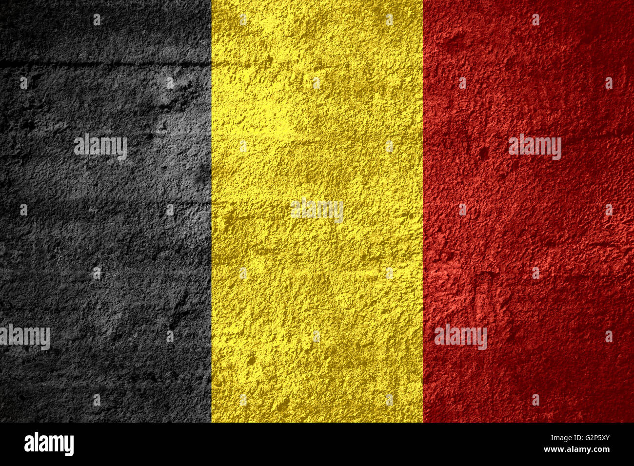 flag of Belgium or Belgian banner on rough texture Stock Photo - Alamy