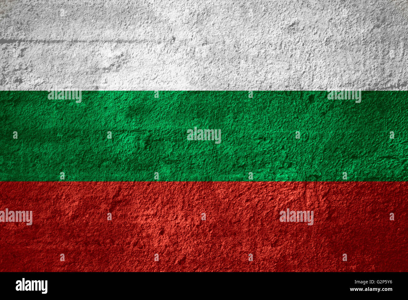 flag of Bulgaria or Bulgarian banner on rough texture Stock Photo - Alamy