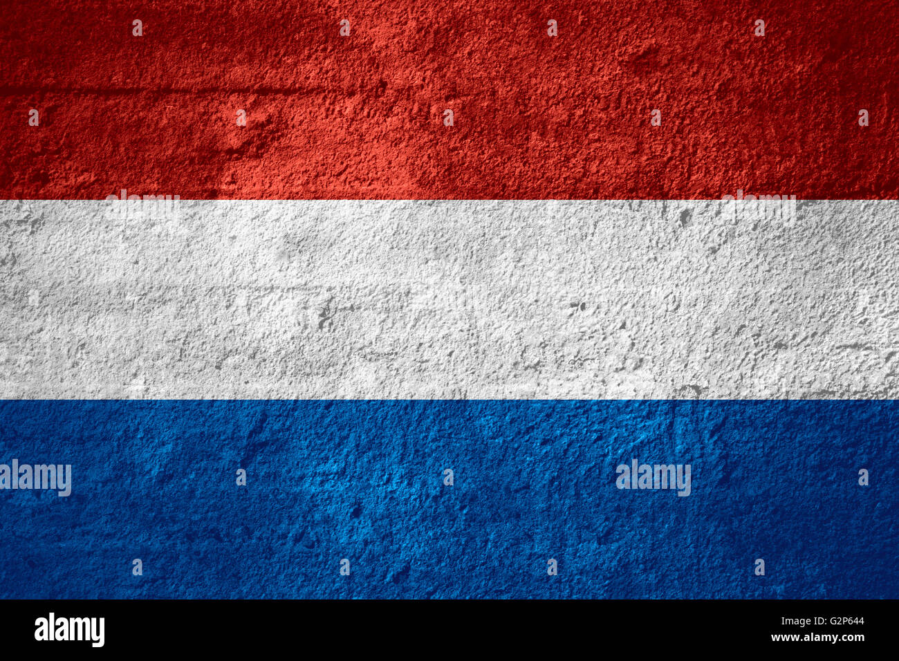 flag of Holland or Dutch banner on rough texture, Netherlands Stock ...