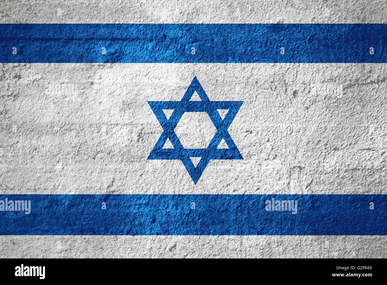 flag of Israel or Israeli banner on rough texture Stock Photo - Alamy