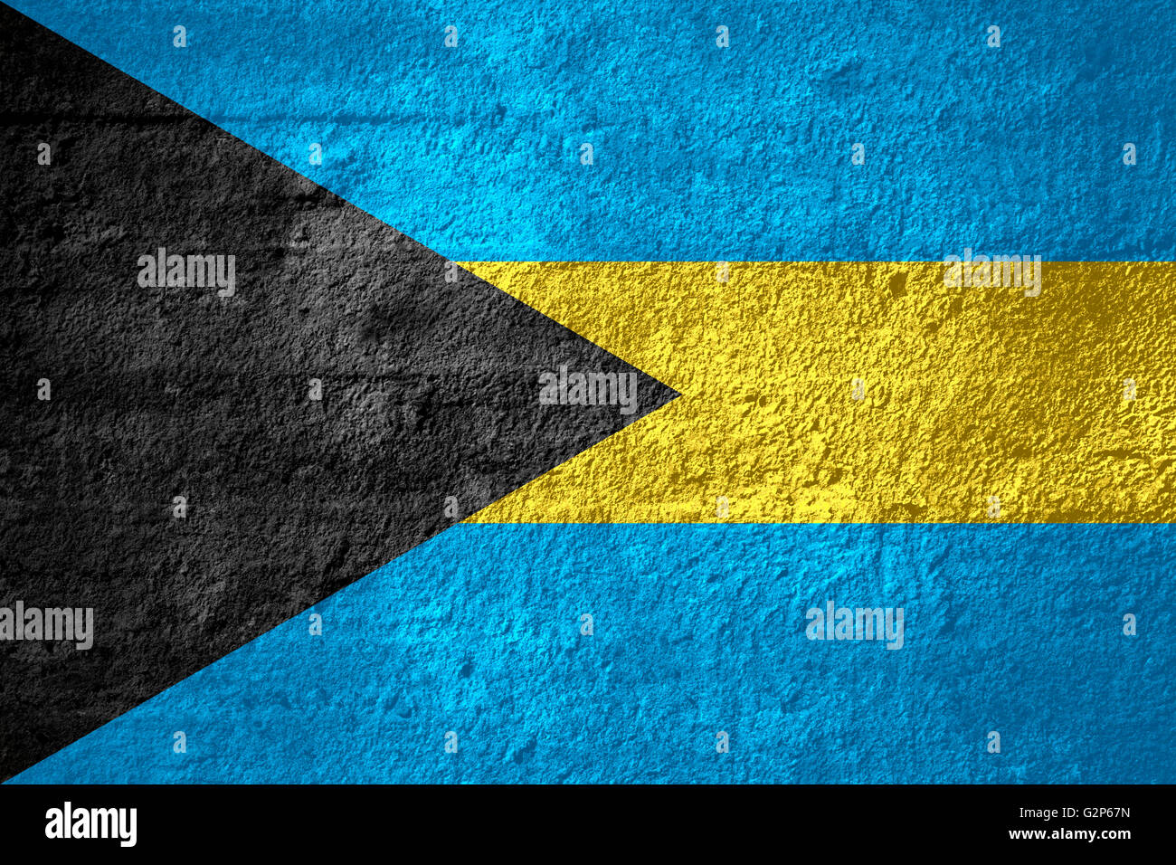 flag of Bahamas or Bahamian banner on rough texture Stock Photo - Alamy