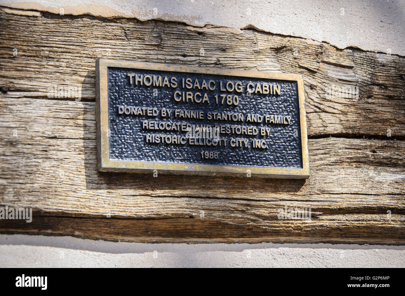 Thomas Isaac Log Cabin Stock Photo - Alamy