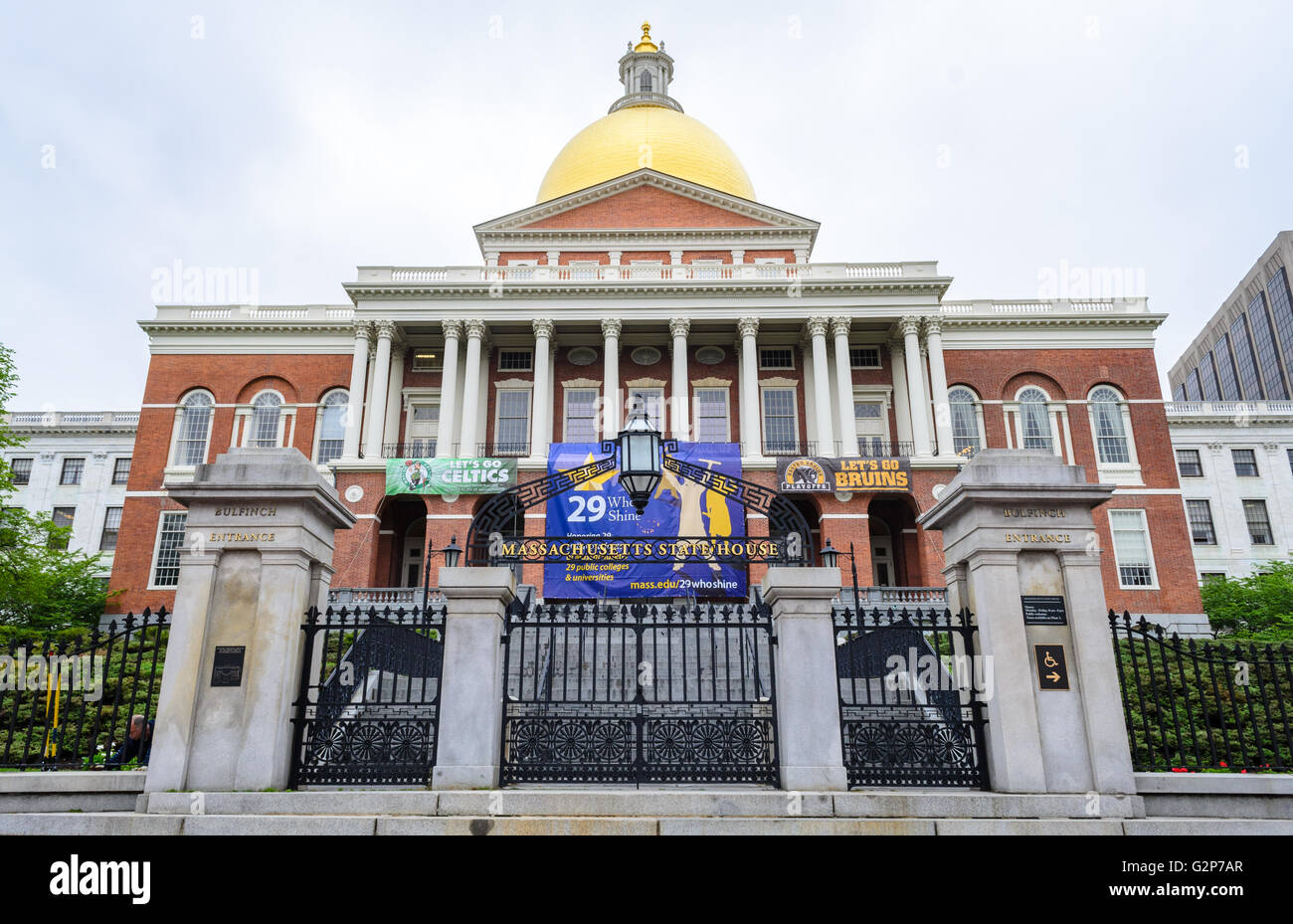 Massachusetts State House Stock Photo - Alamy