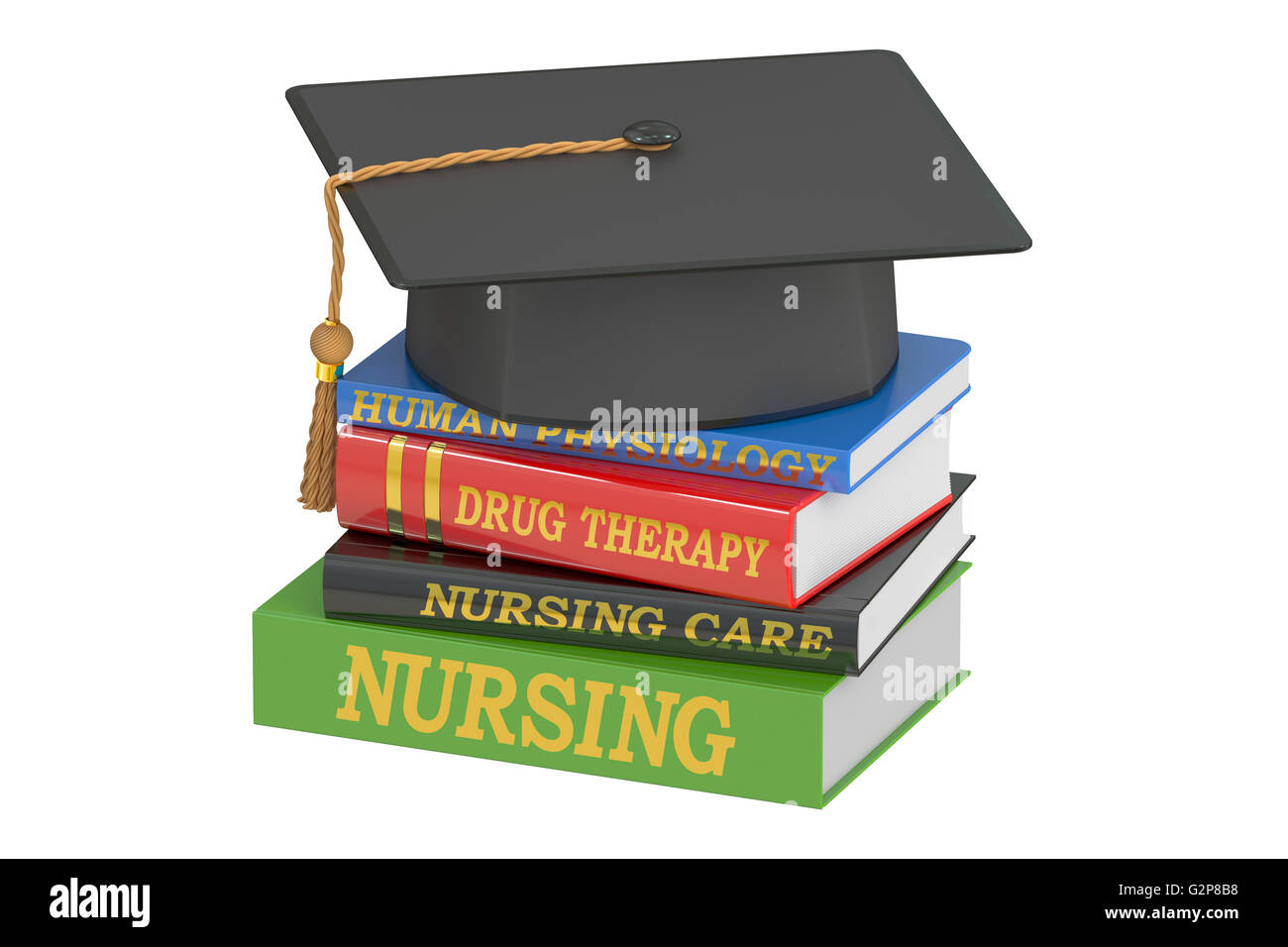 Nursing education concept, 3D rendering isolated on white background ...