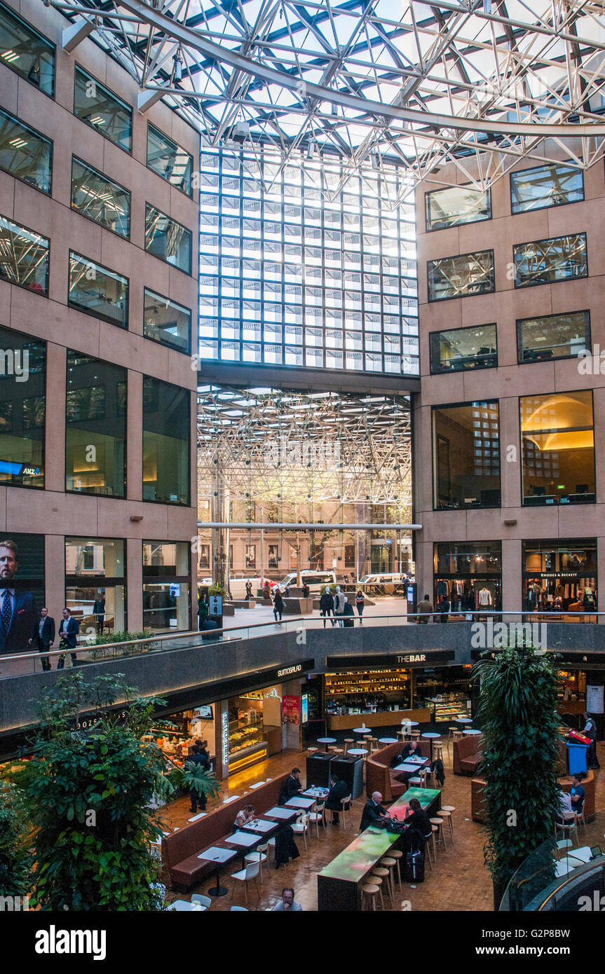 Atrium of the Collins Place complex in Collins Street, Melbourne ...