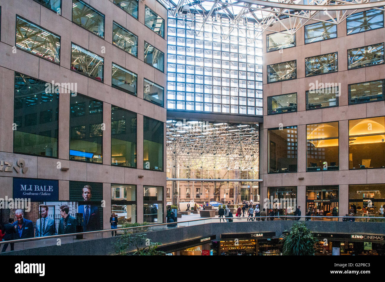 Atrium of the Collins Place complex in Collins Street, Melbourne ...