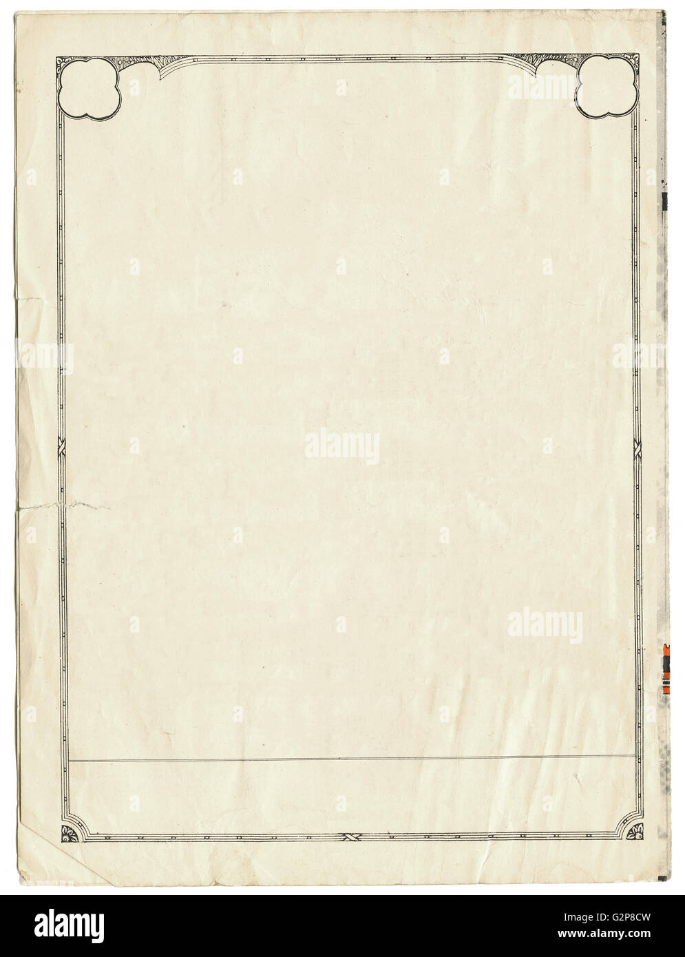 Old yellowed lined paper hi-res stock photography and images - Alamy