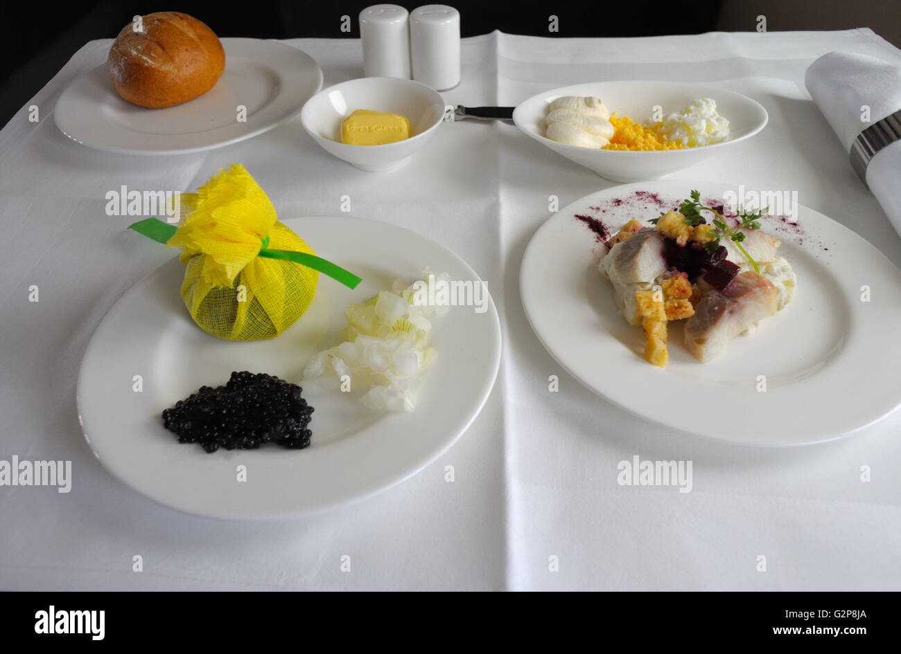 Lufthansa First Class Food