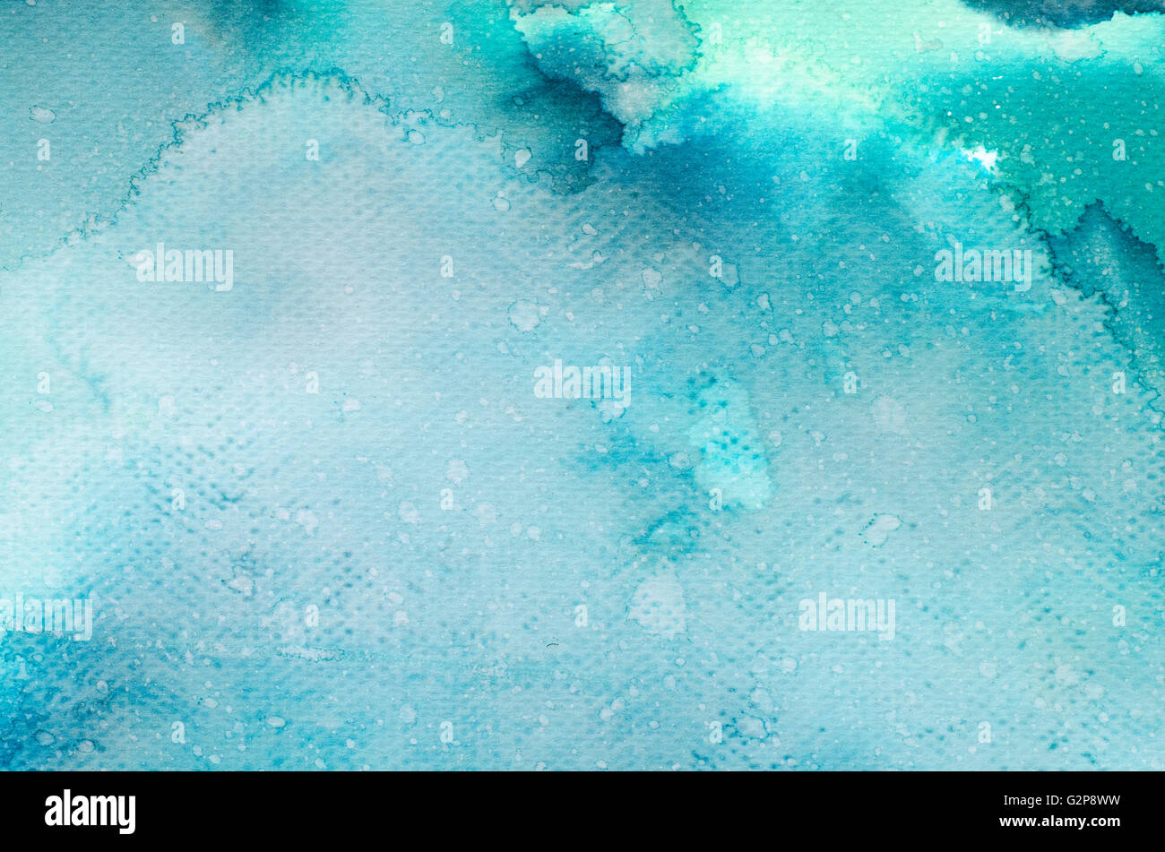 blue watercolor painted on paper background texture Stock Photo - Alamy