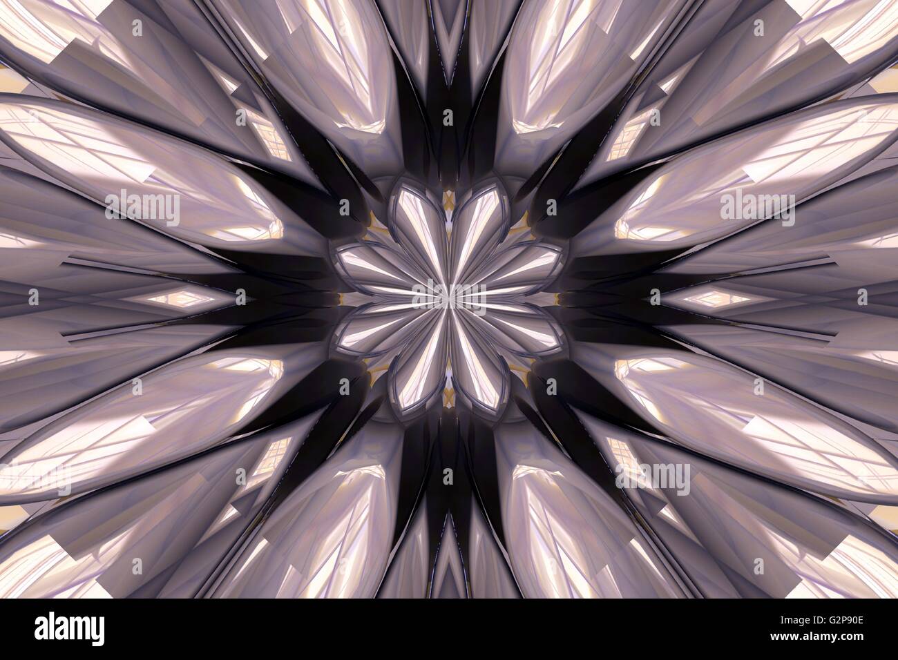 3D illustration, fantasy metal color gradients and reflections ...