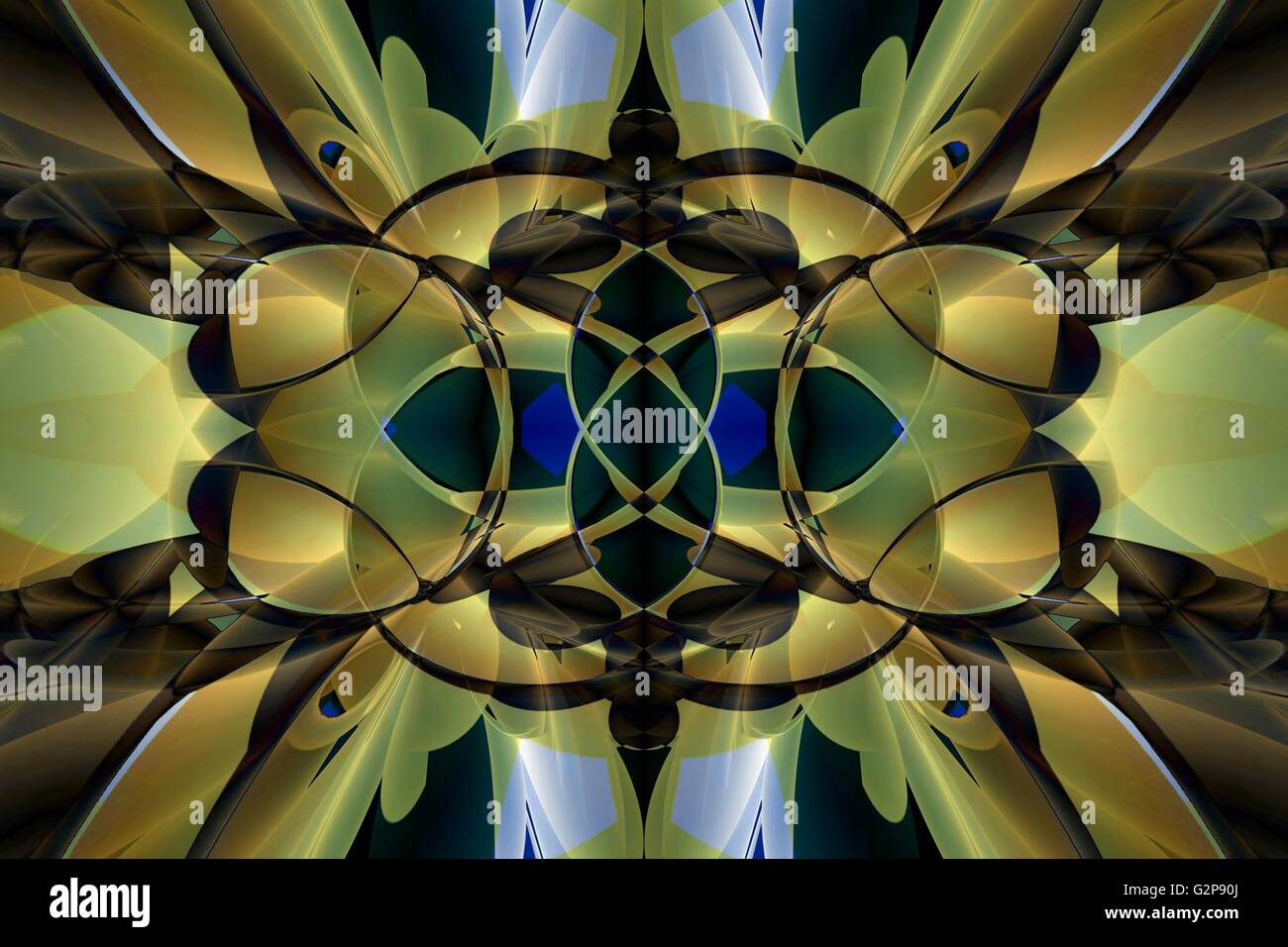 3D illustration, fantasy metal color gradients and reflections ...