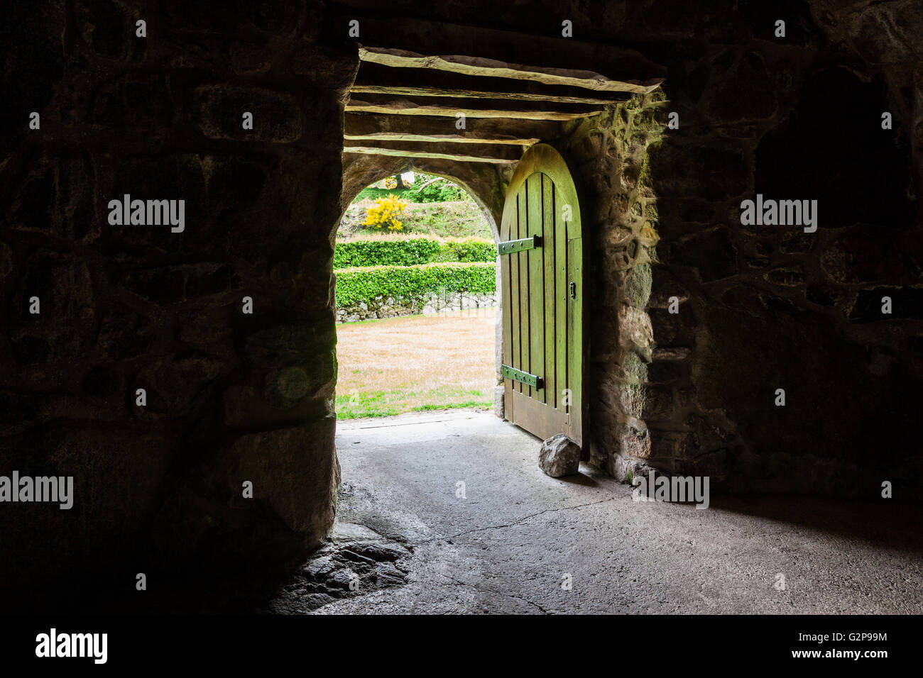 The door of Orchardton Tower, Orchardton, near Palnackie, Castle ...