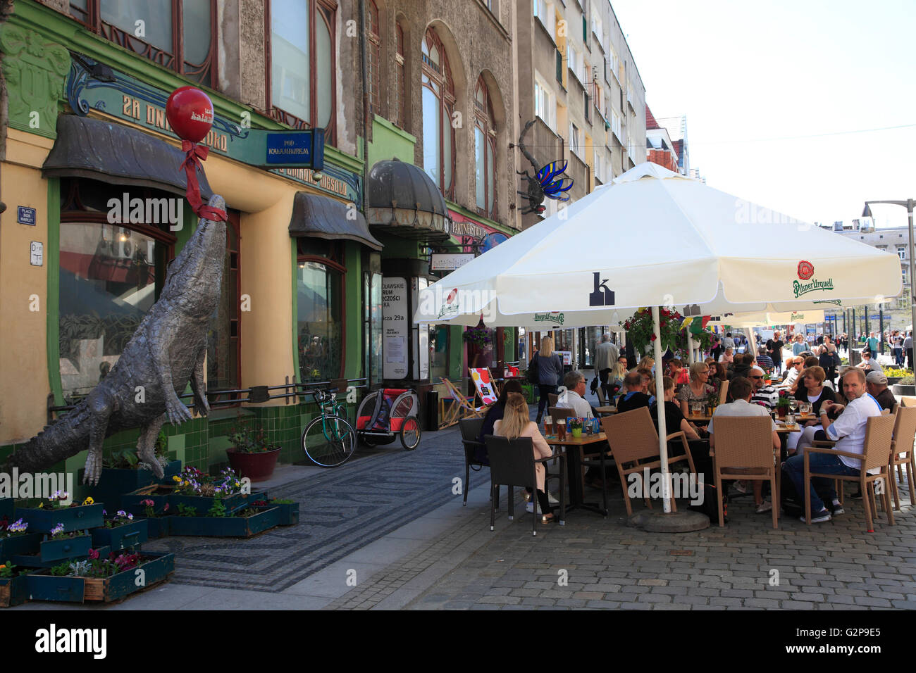Art cafe und Bar Kalambur, Wroclaw, Silesia, Poland, Europe Stock Photo ...