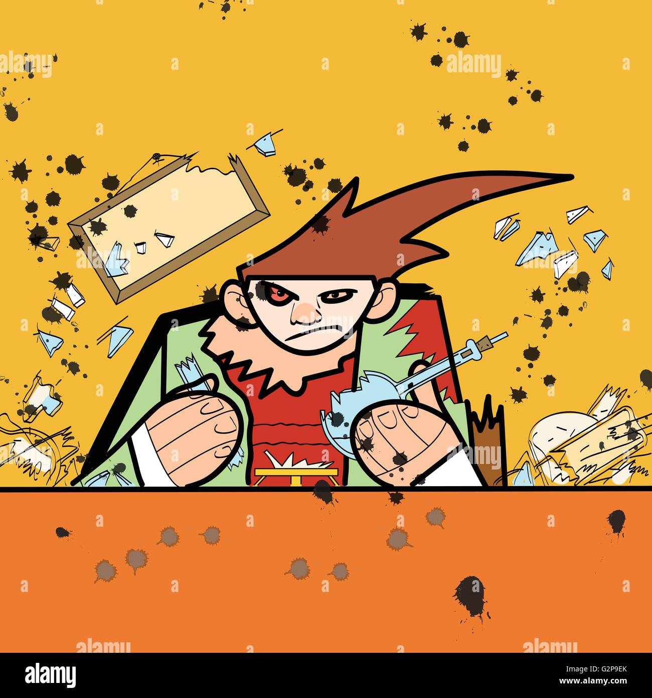 Explosion in chemistry class Stock Vector Image & Art - Alamy