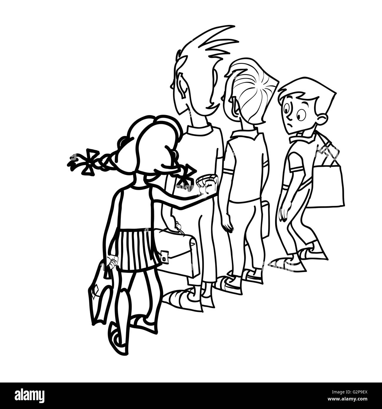 School fight classroom Stock Vector Images - Alamy