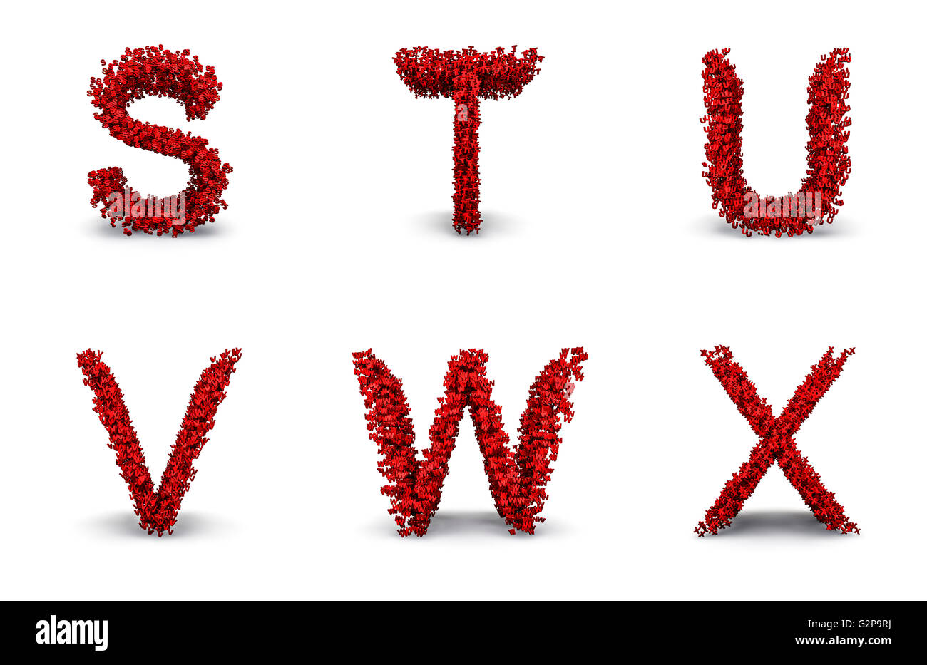 Letter swarm alphabet 3D / Letter formed thousands of smaller ones ...