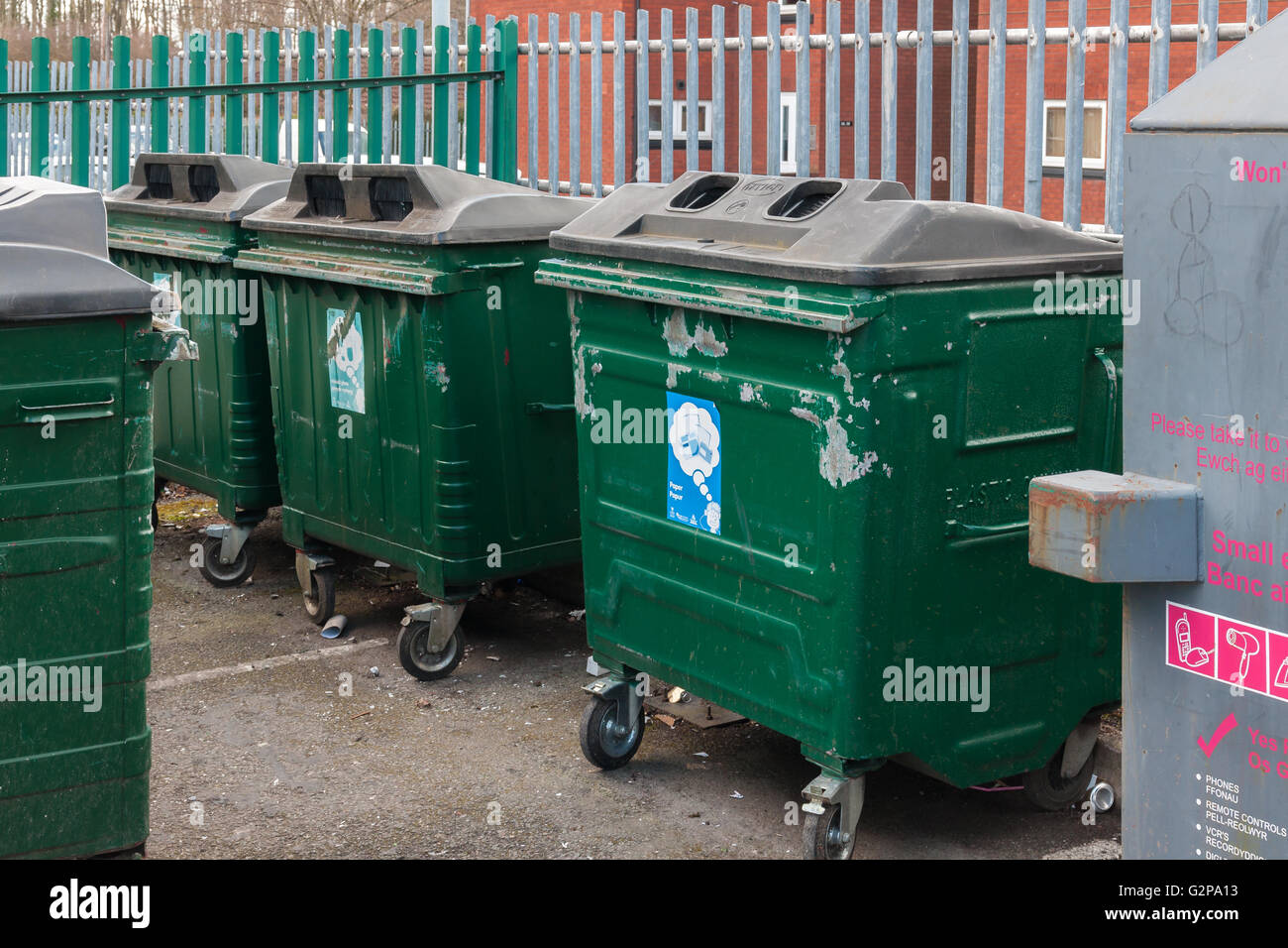 Glass recycling collection point High Resolution Stock Photography and ...