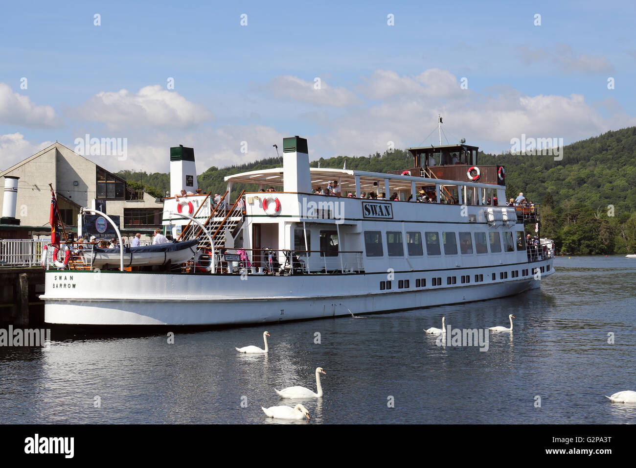 MV Swan ship Lake Windermere Lake District Stock Photo - Alamy