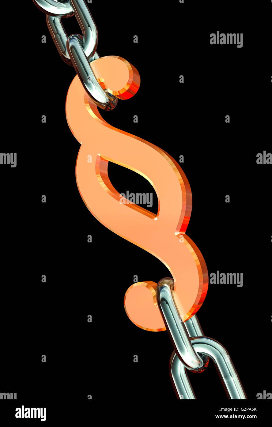 Law, Paragraph in chains Stock Photo - Alamy
