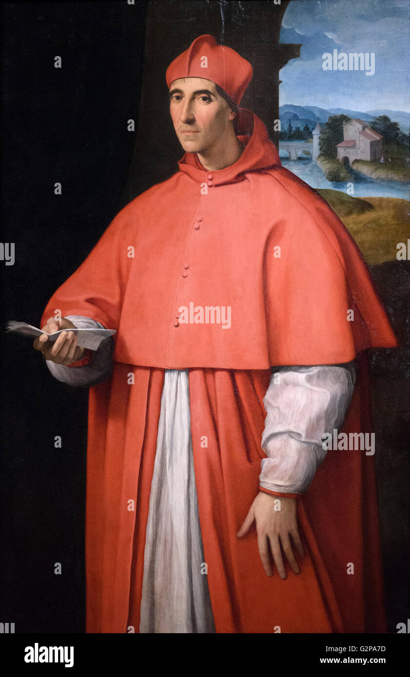Raphael - Raffaello Sanzio (1483-1520), Portrait of Cardinal Alessandro ...