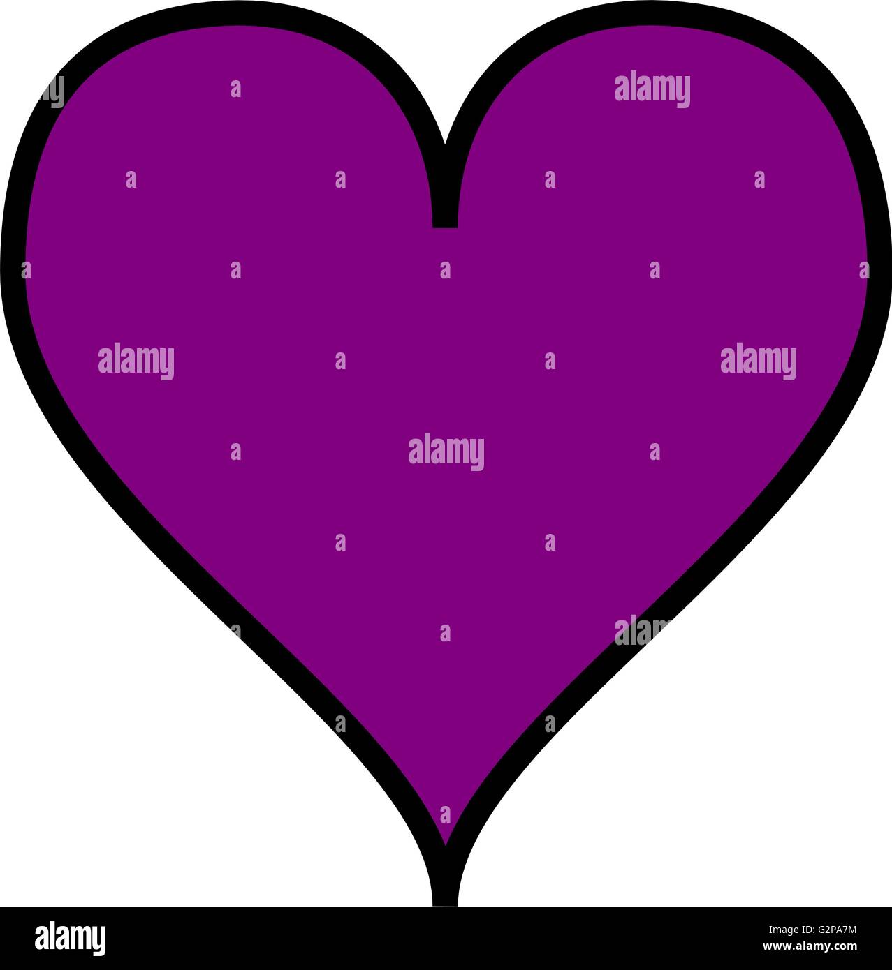 Simple purple heart, isolated over a white background Stock Vector ...