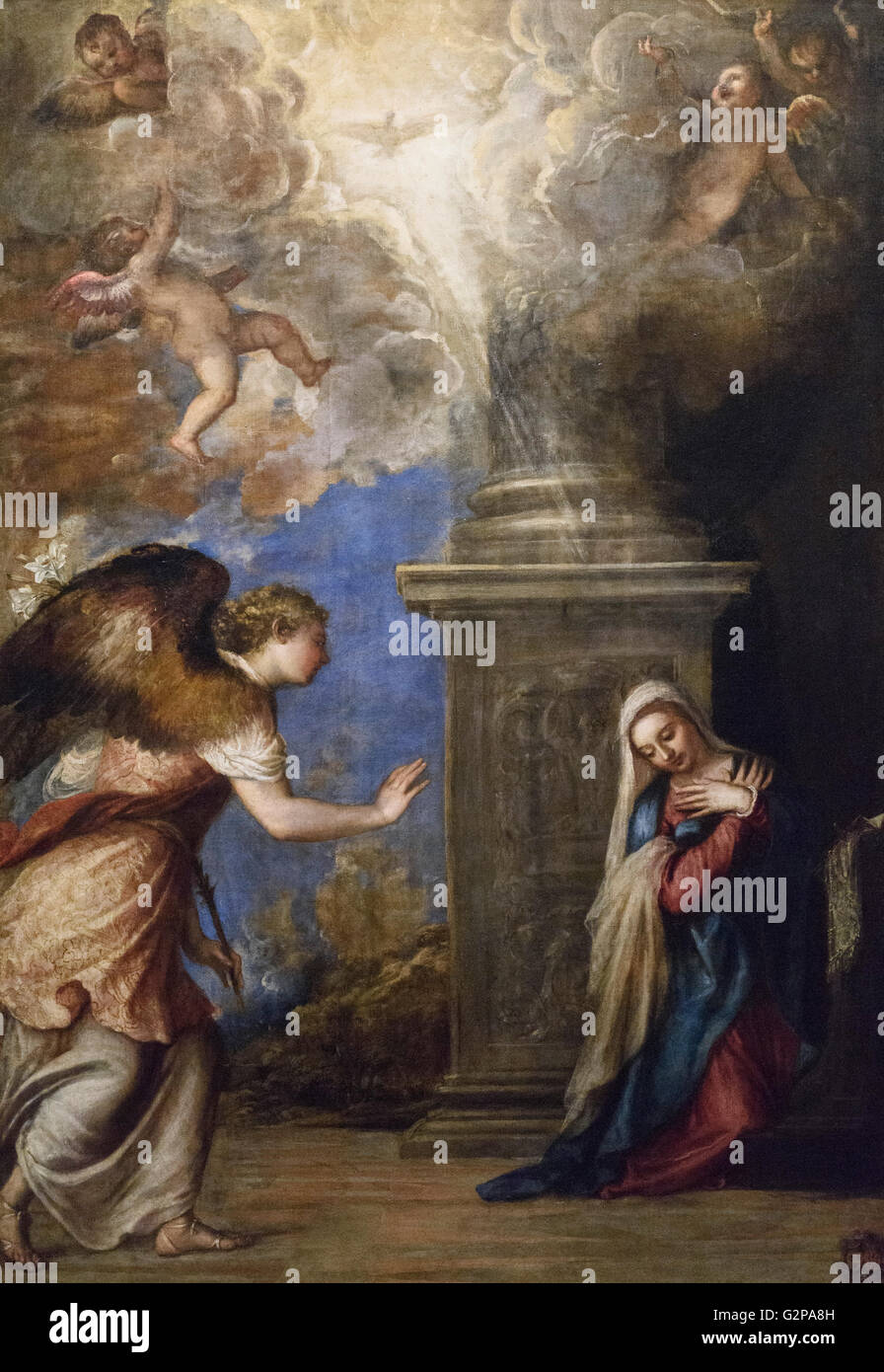 Tiziano vecellio annunciazione hi-res stock photography and images - Alamy