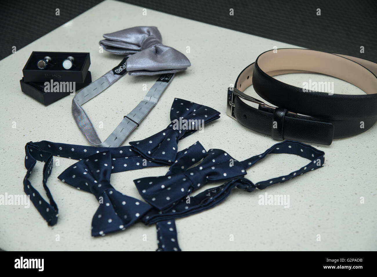 Black leather tie hi-res stock photography and images - Alamy