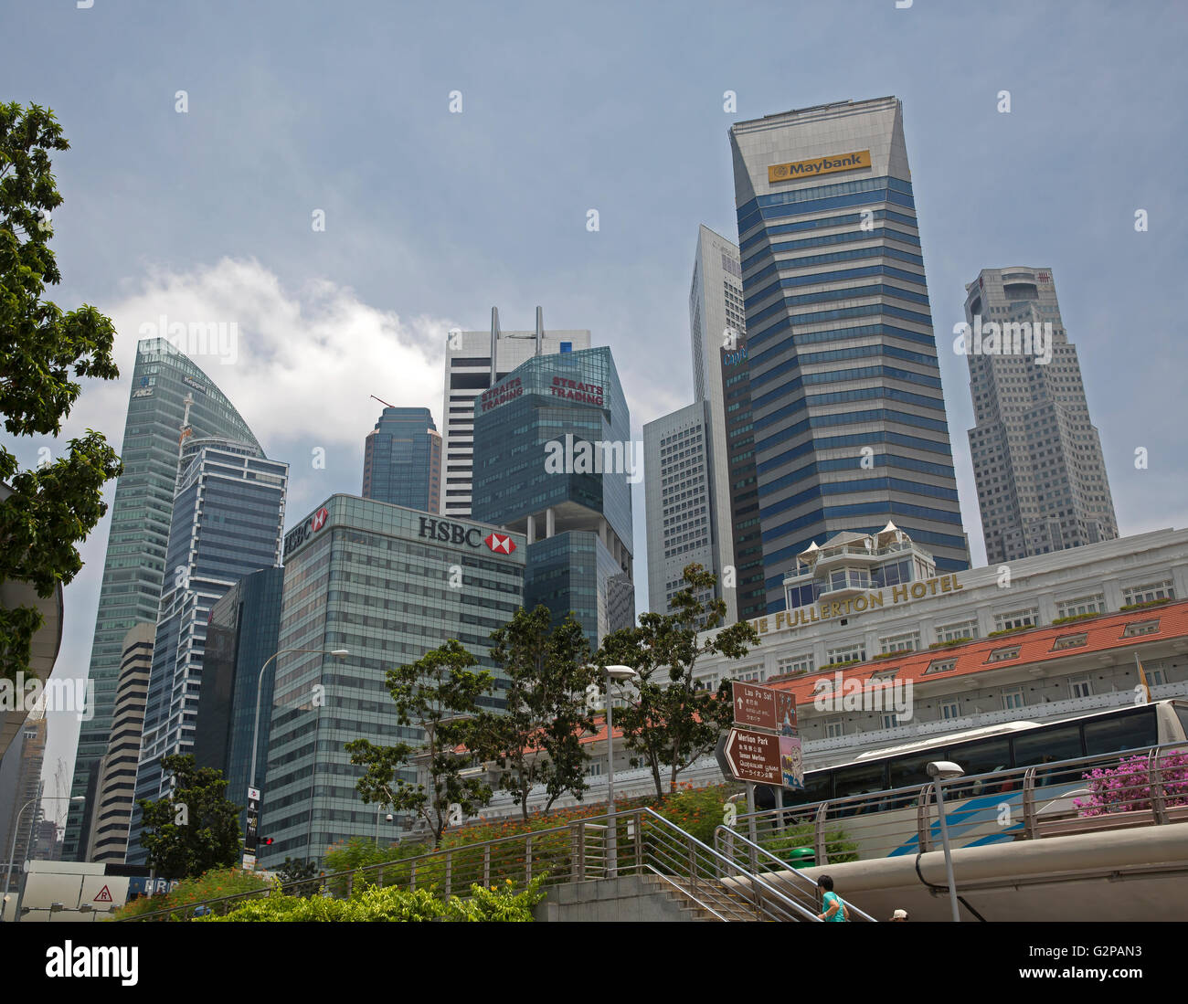 High rise buildings form the Skyline in Singapore Stock Photo - Alamy
