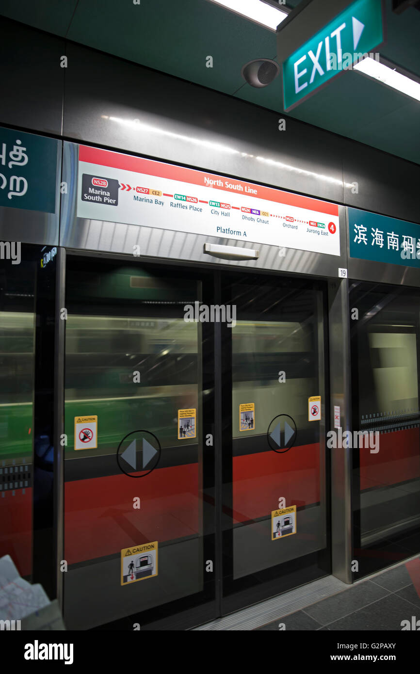 MRT Mass Rapid Transport system station in Singapore Stock Photo - Alamy