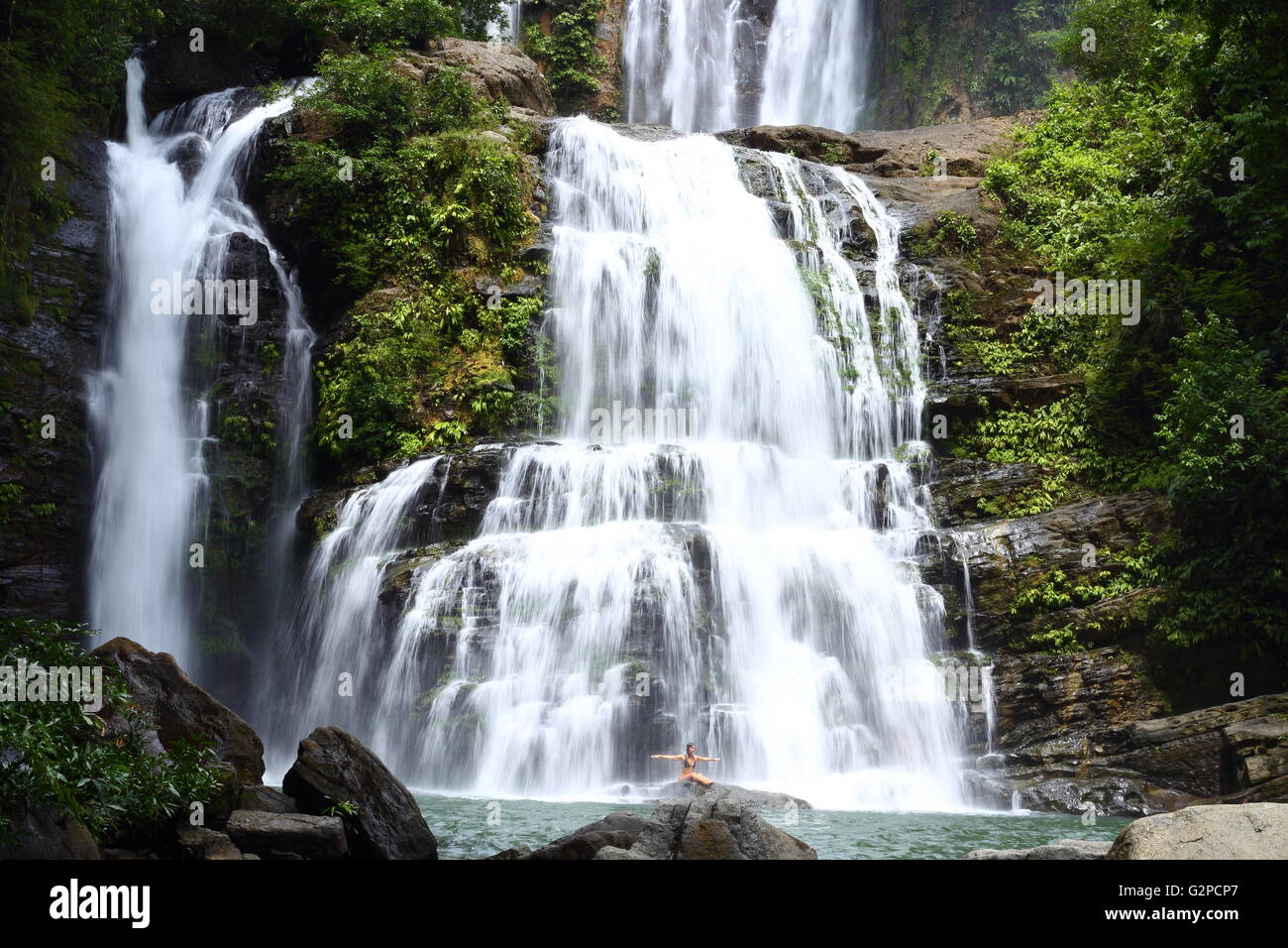 Waterfall girl river hi-res stock photography and images - Alamy