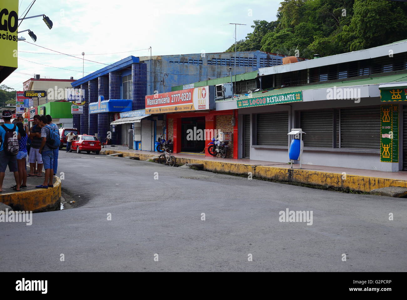 City streets of a Costa Rican town Stock Photo - Alamy