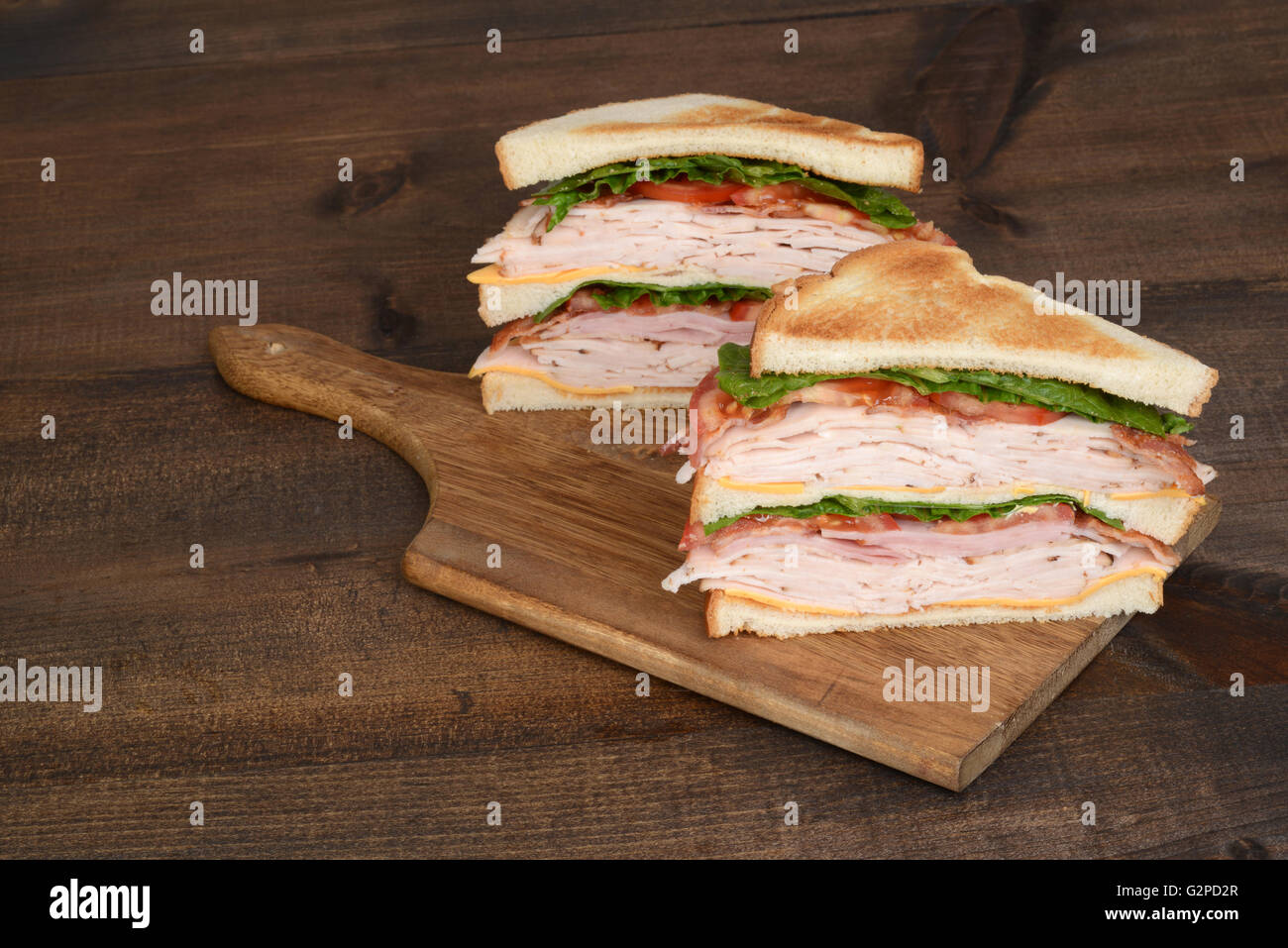 toasted chicken club sandwich Stock Photo - Alamy