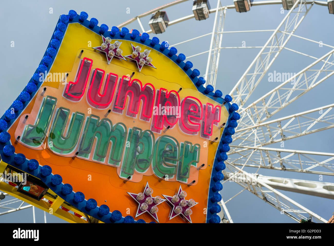 Fairground ride sign hi-res stock photography and images - Alamy
