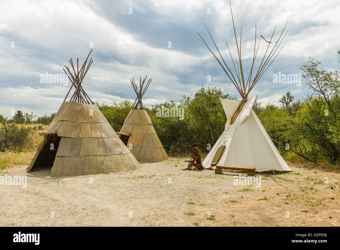 Native teepees display on self-guided desert terrain walk at NK'MIP ...