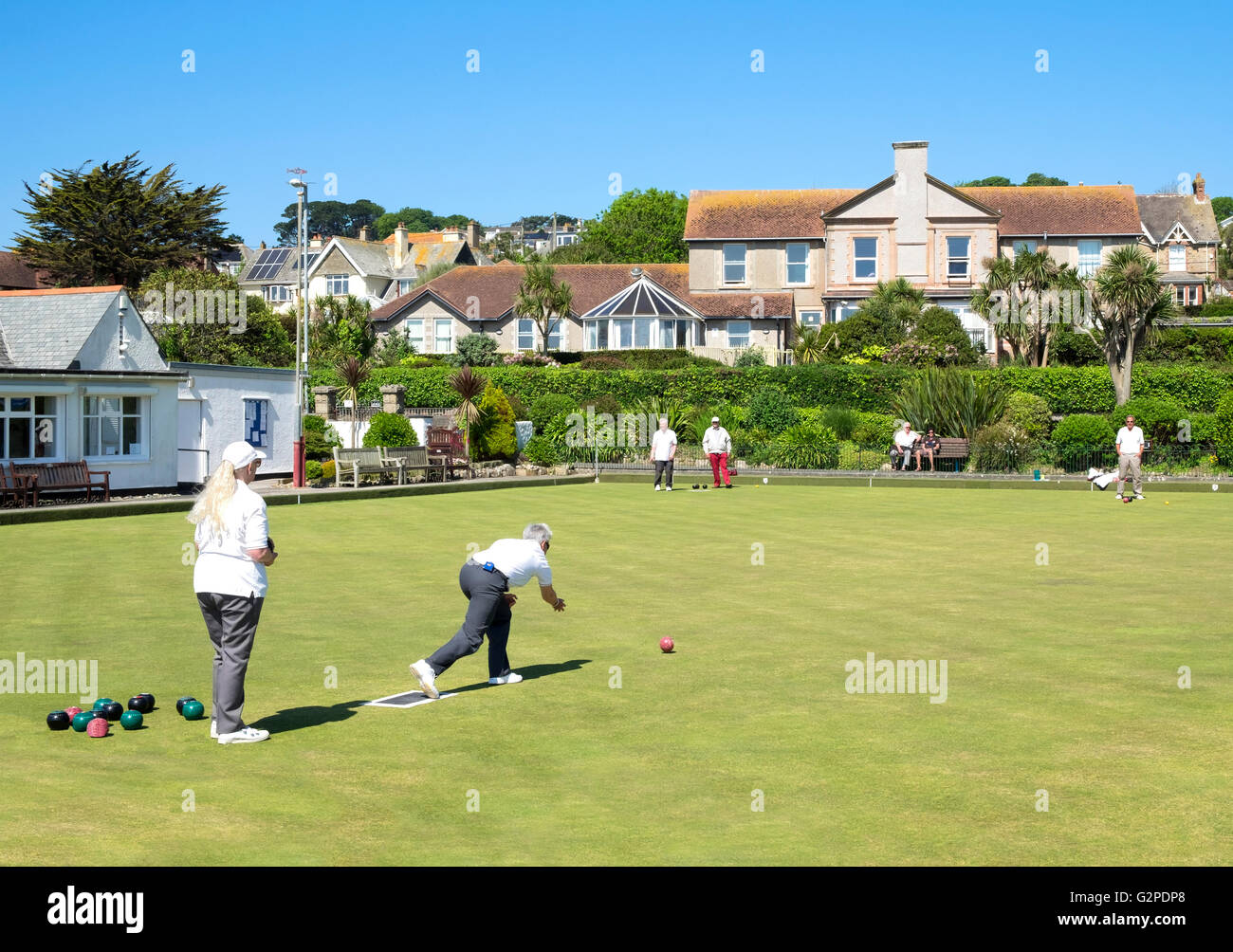 Flat Green Bowling High Resolution Stock Photography and Images - Alamy