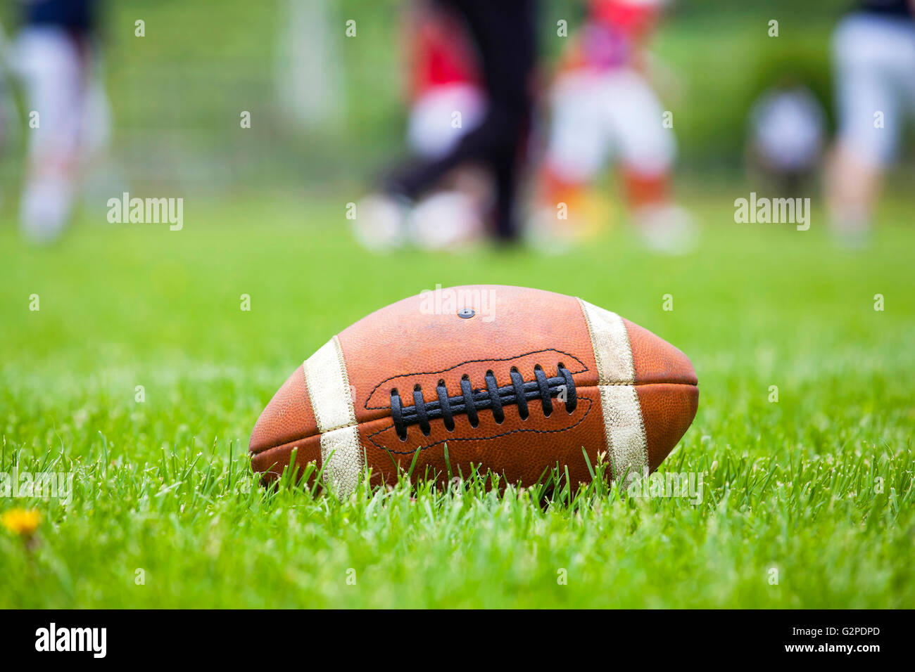 American Football On Grass