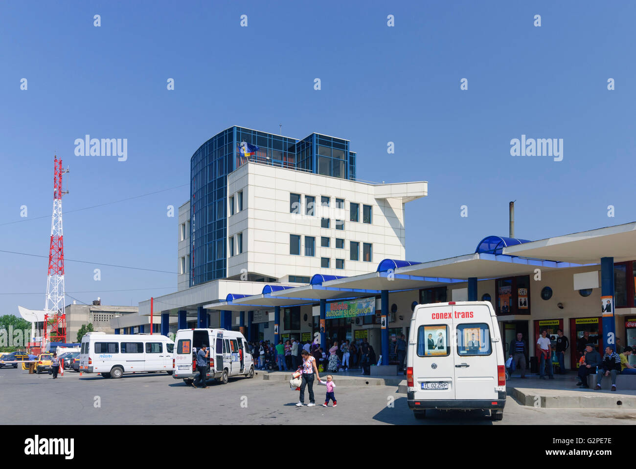Bus station, Romania, Dobrogea, Dobruja, Dobrudscha , Tulcea Stock ...
