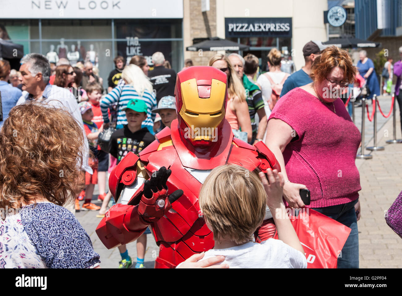 Carmarthenshire, Wales, UK. 1st June, 2016. On a sunny day comic hero ...